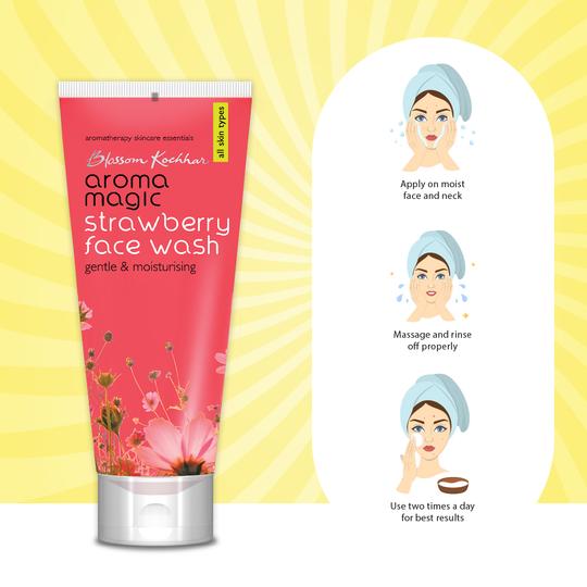 Strawberry Face Wash - Aroma Magic | Saweena