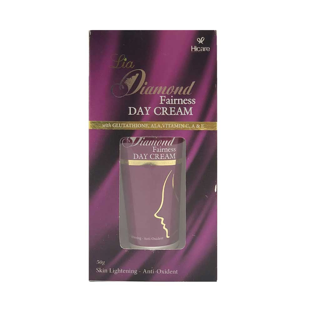 Lia Diamond Fairness Day Cream with Glutathione, Ala, Vitamin C, A & E ...